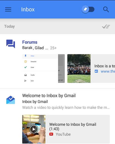 inbox: הצצה לעתיד של ג'ימייל